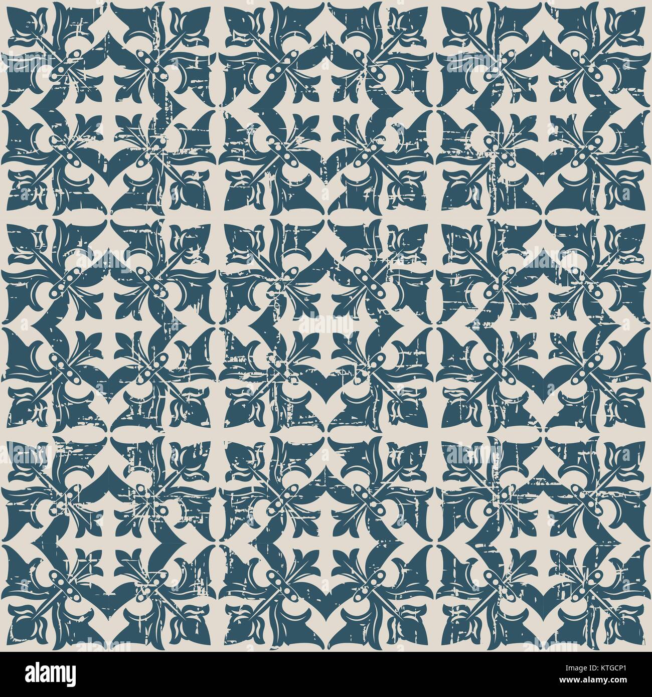 Seamless retro worn out background flower vine square cross Stock ...
