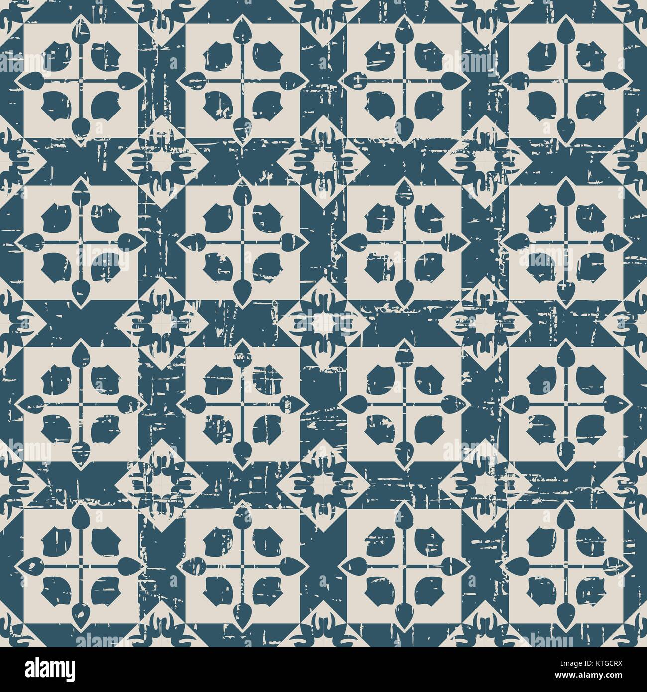 Seamless retro worn out background square cross geometry Stock Vector ...