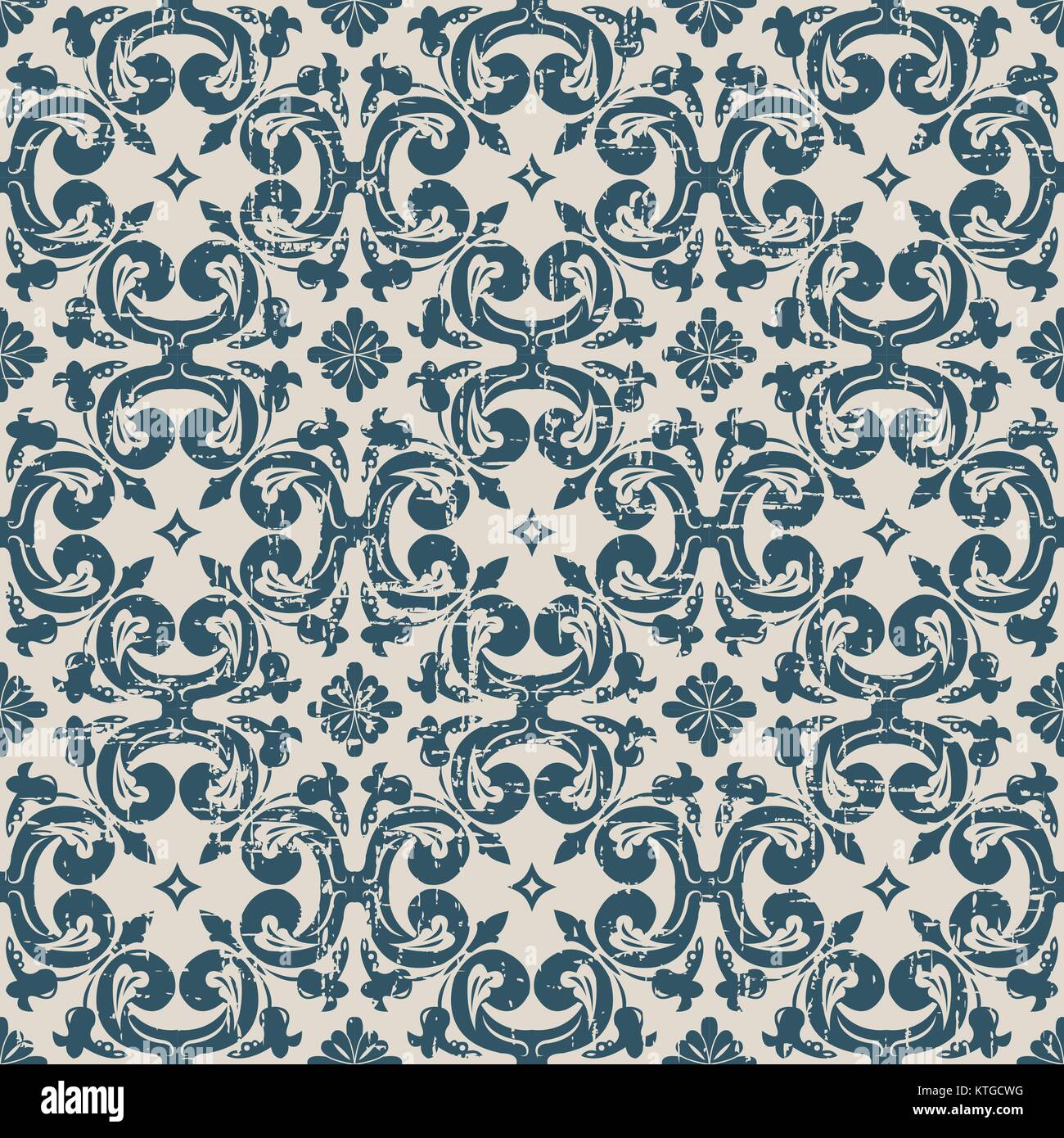 Seamless retro worn out background round spiral flower cross Stock ...