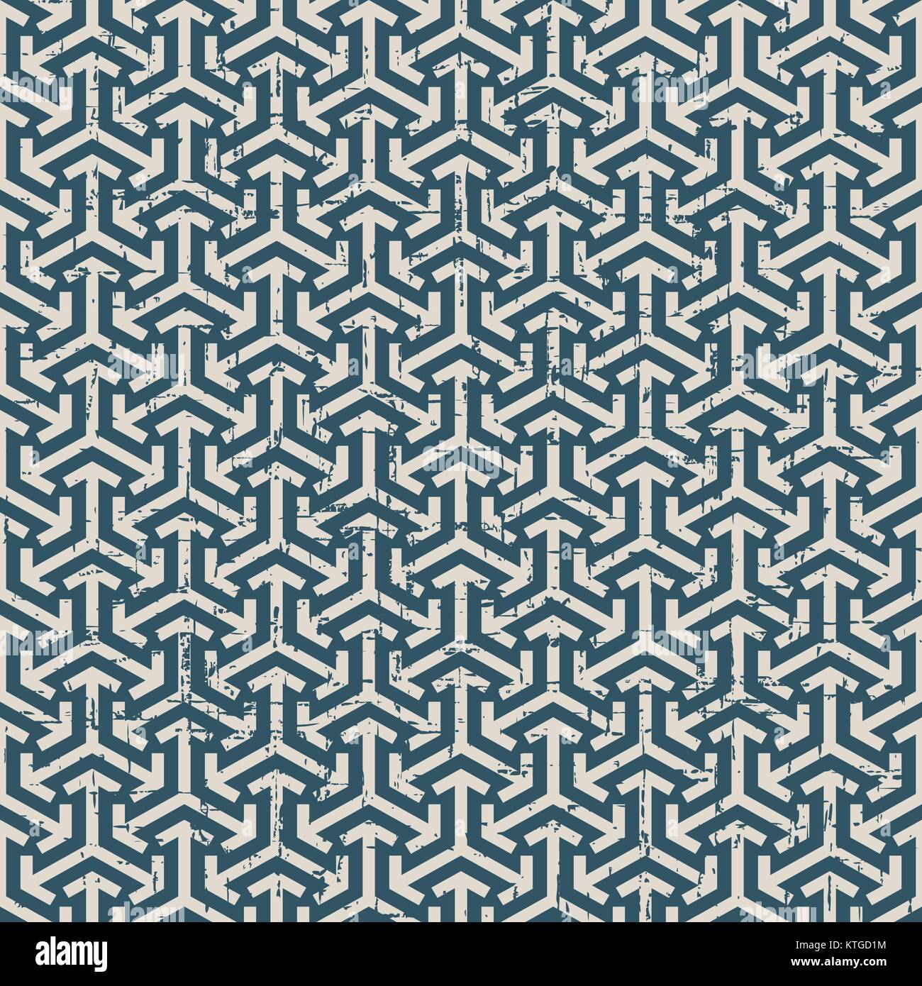 Seamless retro worn out background arrow triangle cross Stock Vector ...
