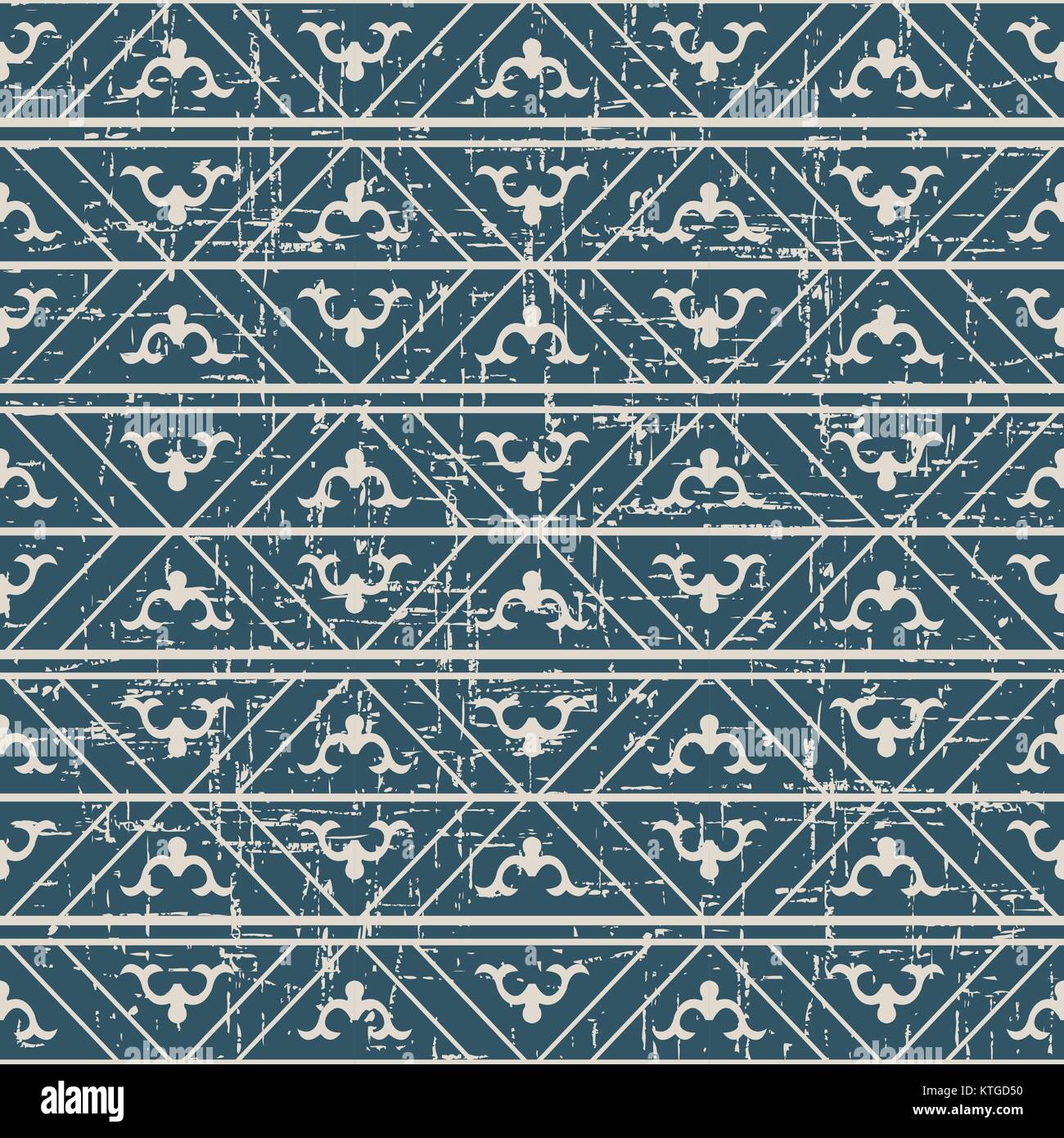 Antique Seamless retro worn out background retro geometry check frame ...