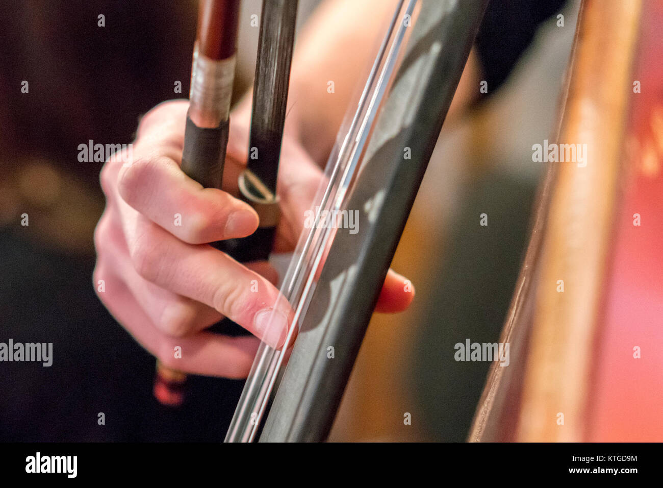 Woman playing contrabass hi-res stock photography and images - Alamy