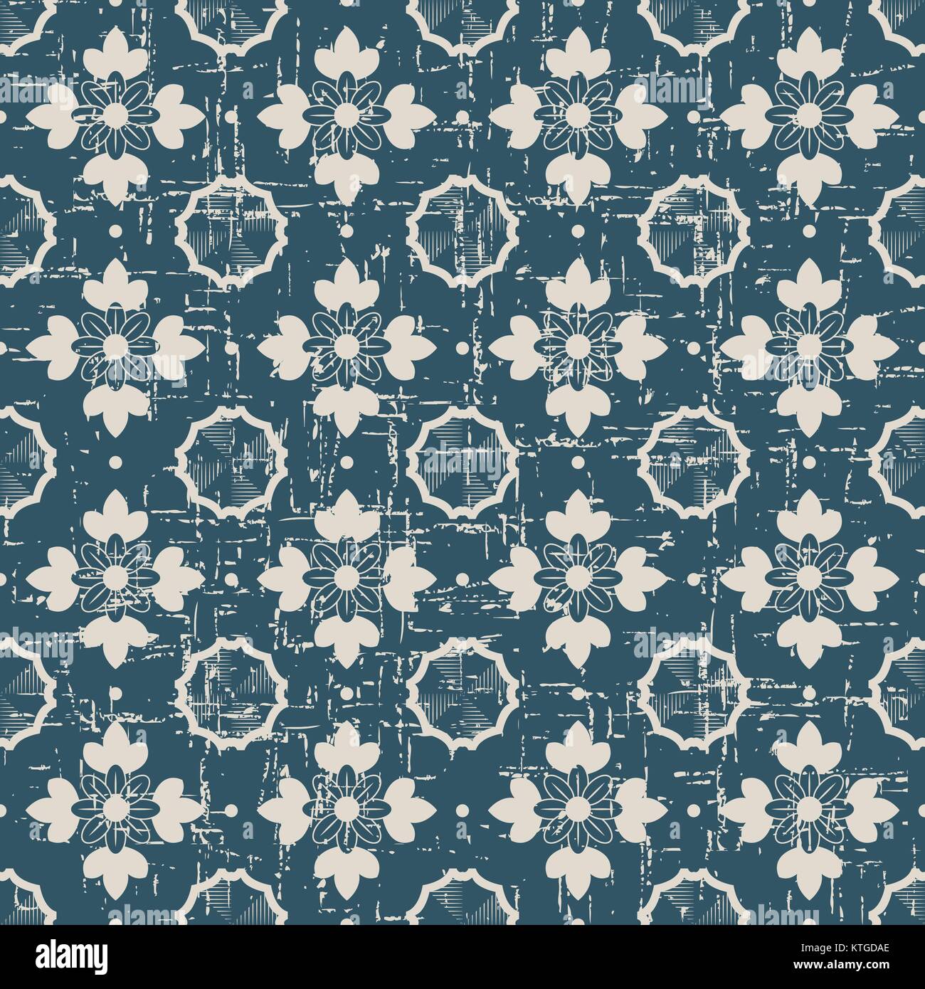Seamless retro worn out background flower leaf kaleidoscope Stock ...