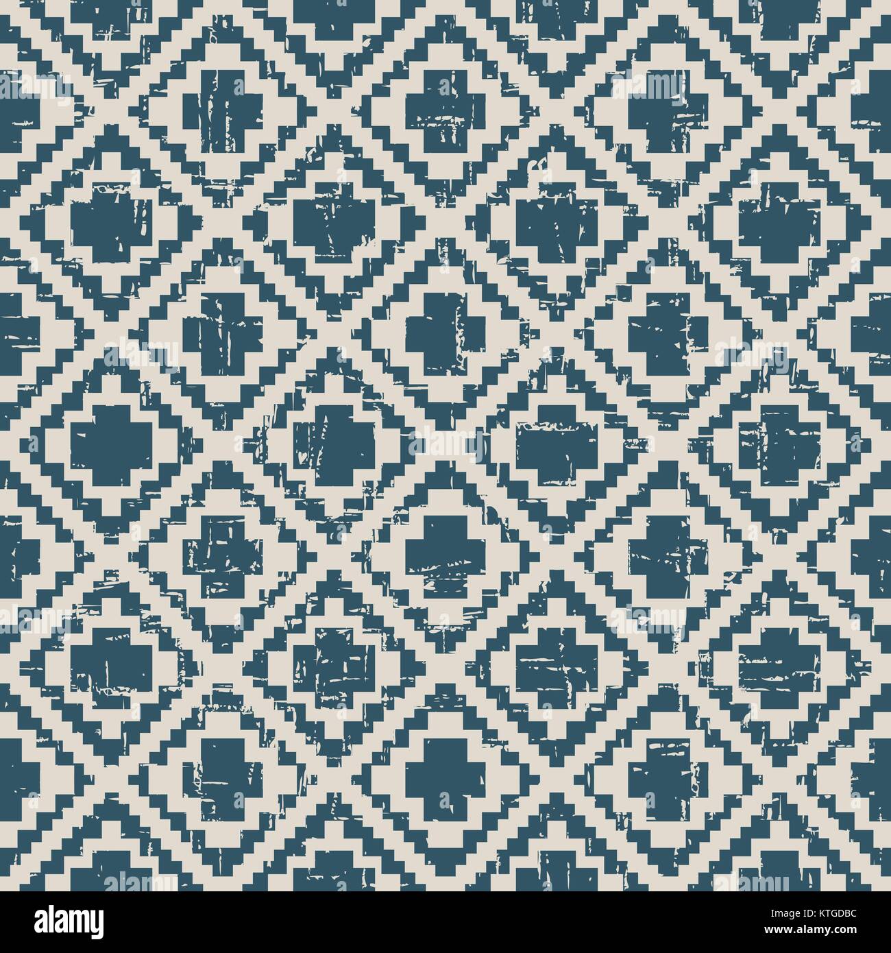 Seamless retro worn out background pixel diamond check Stock Vector ...