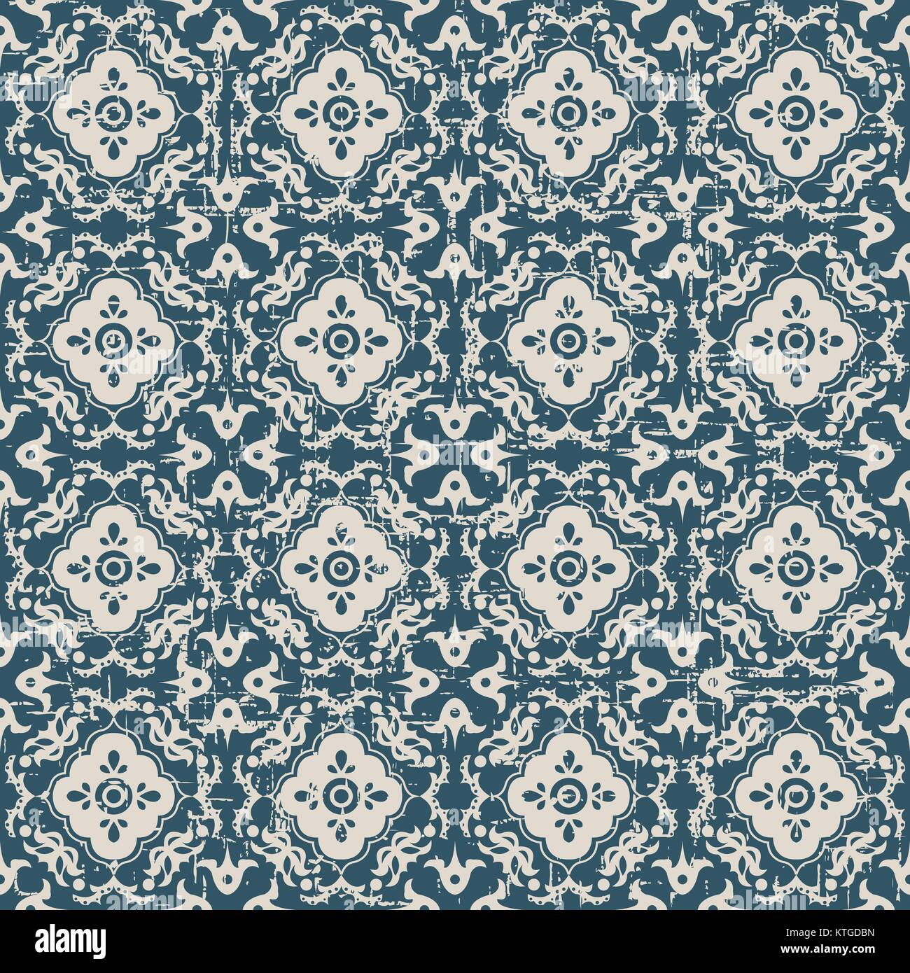 Seamless retro worn out background round flower kaleidoscope Stock ...