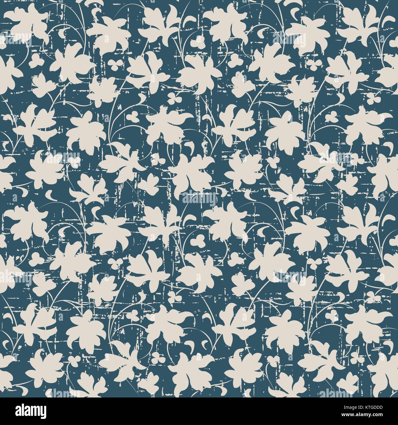 Seamless retro worn out background vintage nature leaf vine Stock ...