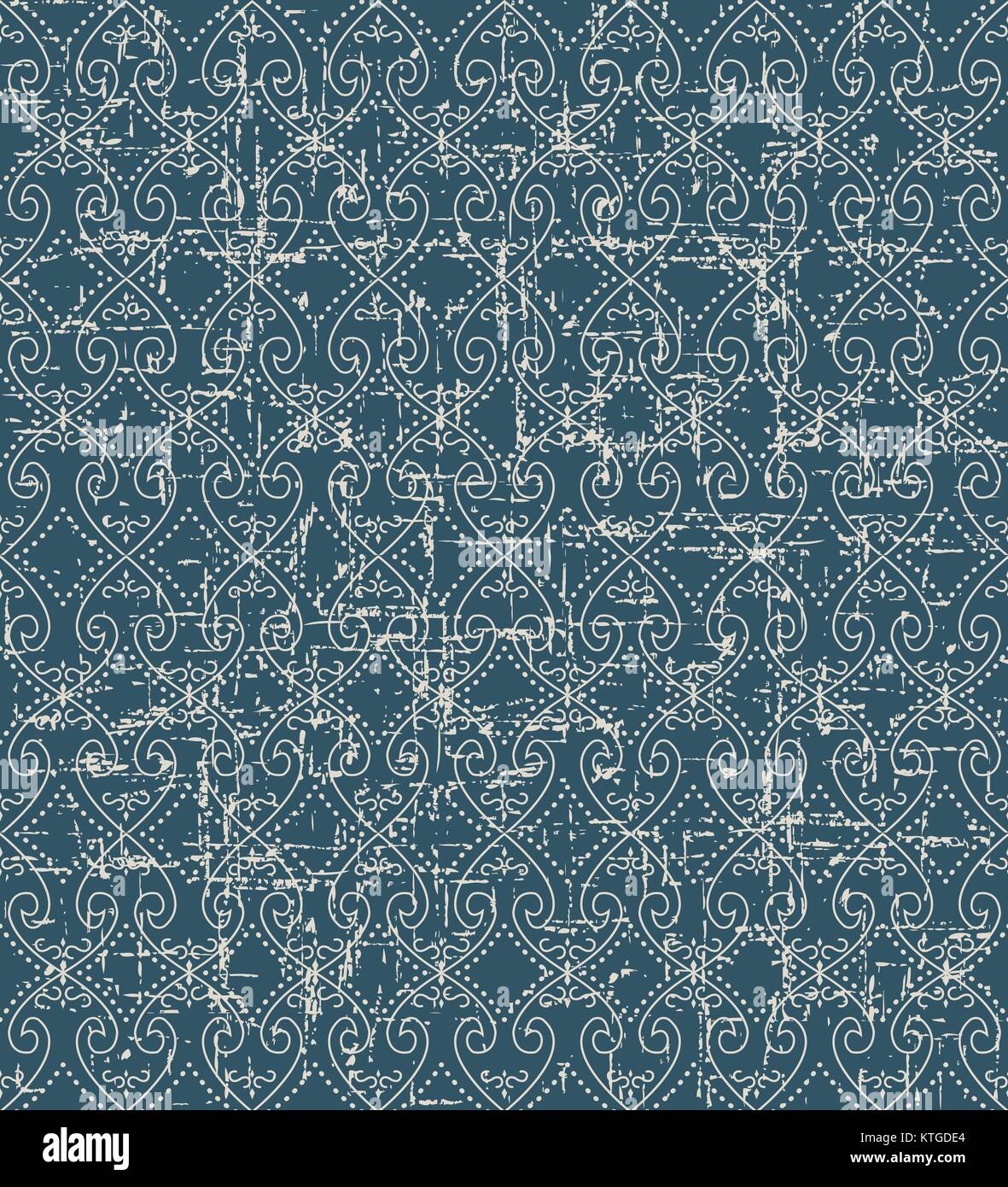 Seamless retro worn out background spiral heart cross dot line Stock ...