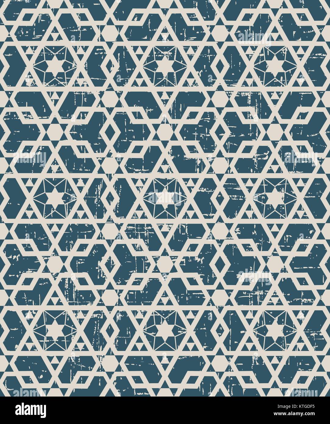 Seamless retro worn out background Islamic cross polygon star Stock ...