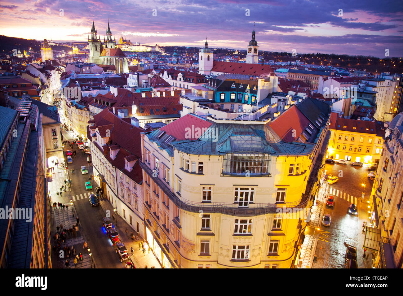 gothic Tyn cathedral, Prague castle and Old Town (UNESCO), Prague ...