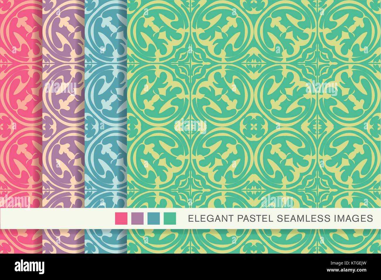 seamless pastel background set round geometry kaleidoscope Stock Vector Image & Art - Alamy