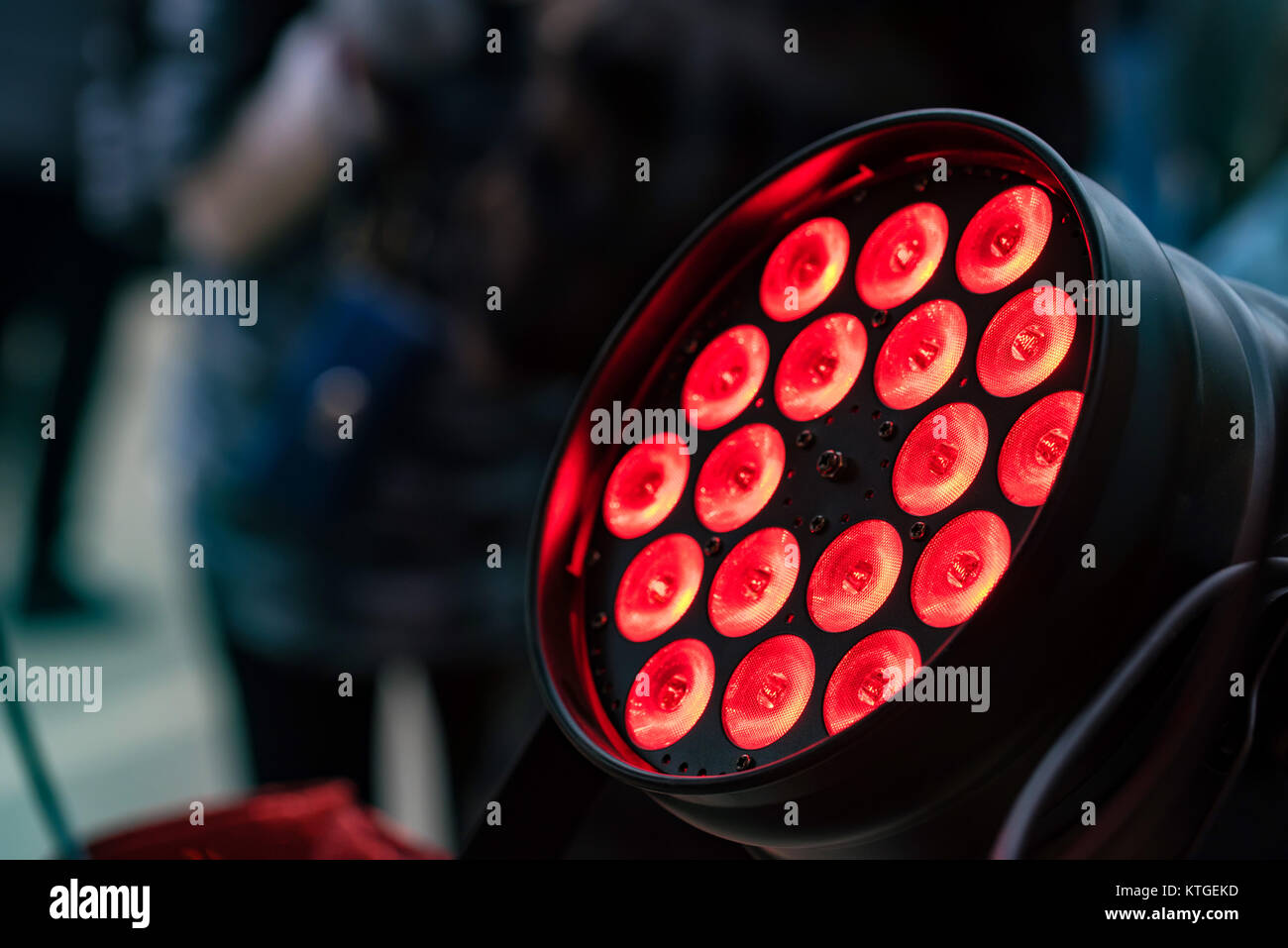 Stage red light source turned on Stock Photo - Alamy