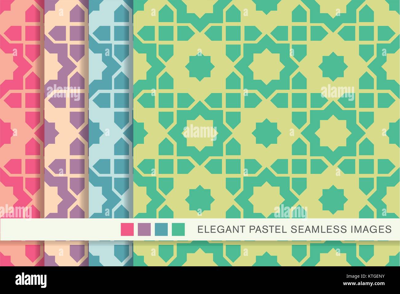 seamless pastel background set Islam star geometry Stock Vector Image ...