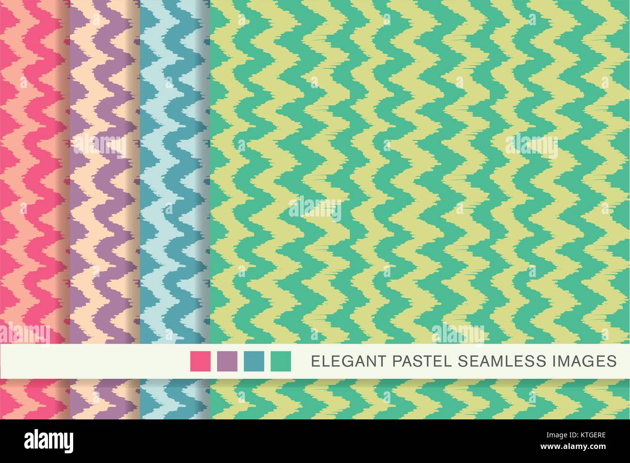 Seamless pastel background set hand drawn sawtooth line Stock Vector ...