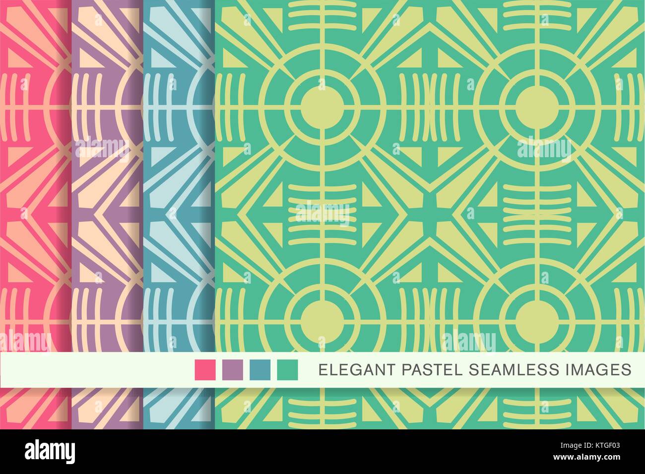 Seamless pastel background set round cross geometry kaleidoscope Stock Vector Image & Art - Alamy