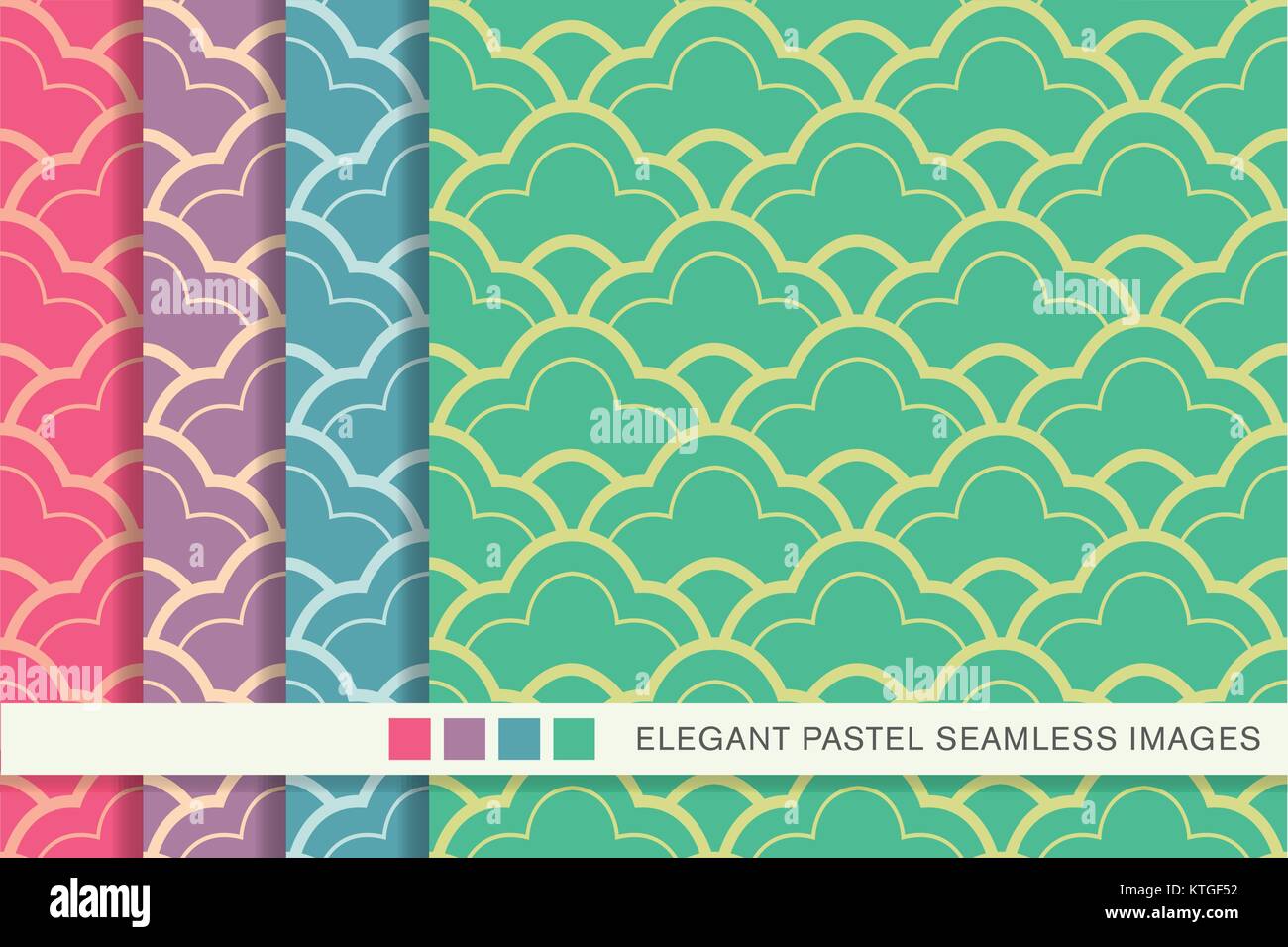 Seamless pastel background set curve scale line Stock Vector Image ...