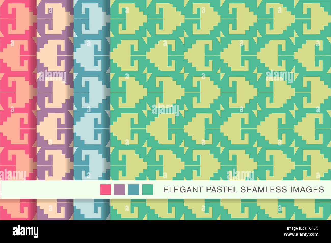 Seamless pastel background set sawtooth triangle geometry Stock Vector ...