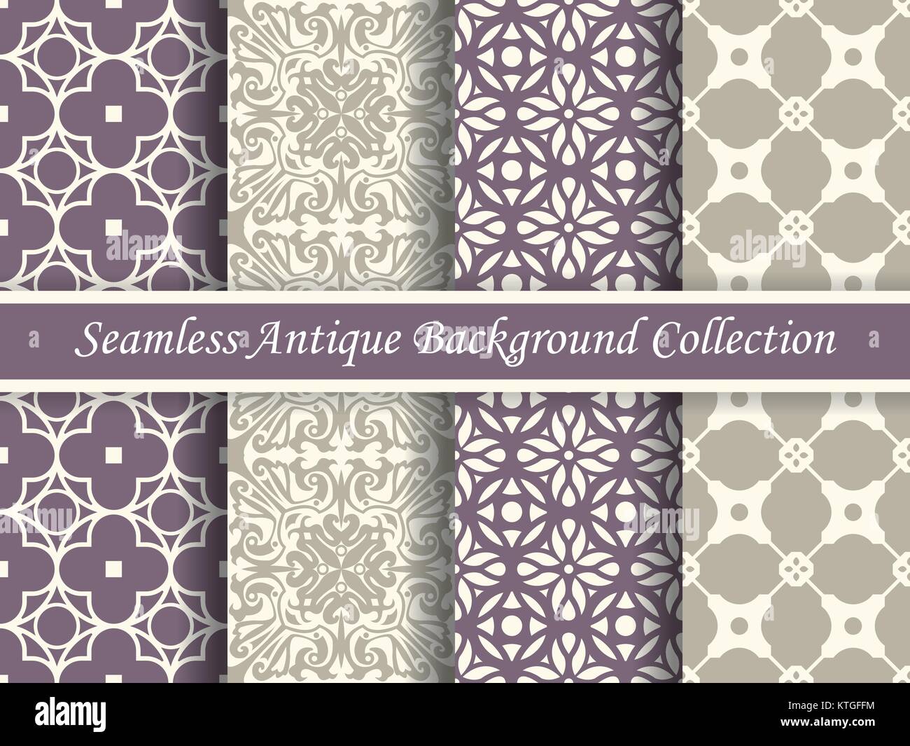 Antique seamless elegant purple tone background image collection Stock ...