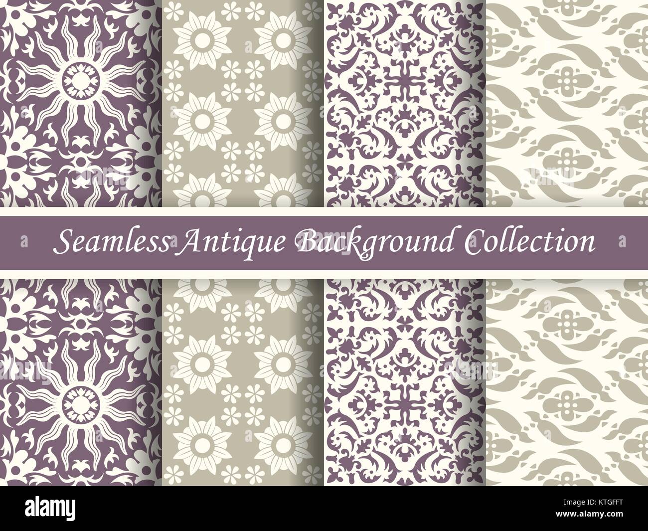 Antique seamless elegant purple tone background image collection Stock ...