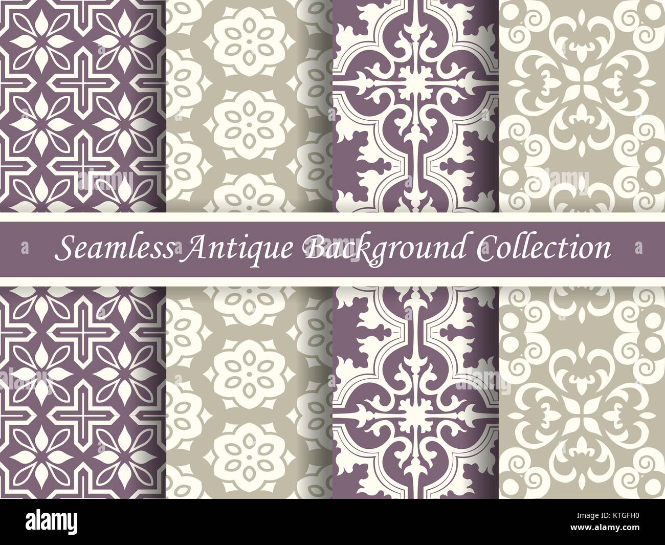 Antique seamless elegant purple tone background image collection Stock ...