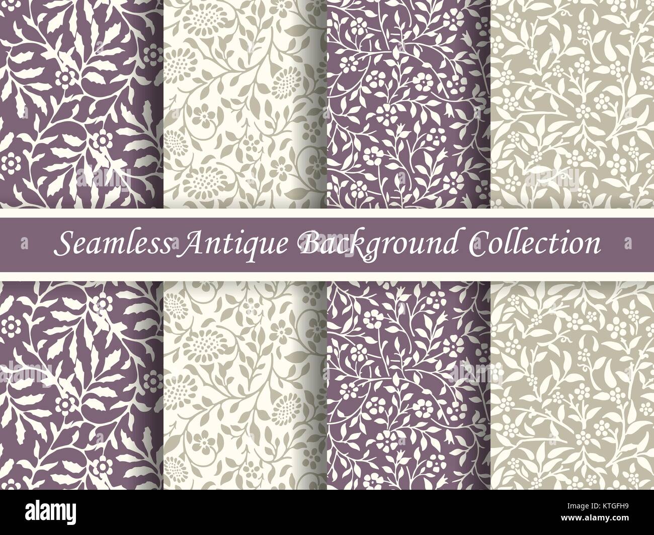 Antique seamless elegant purple tone background image collection Stock ...