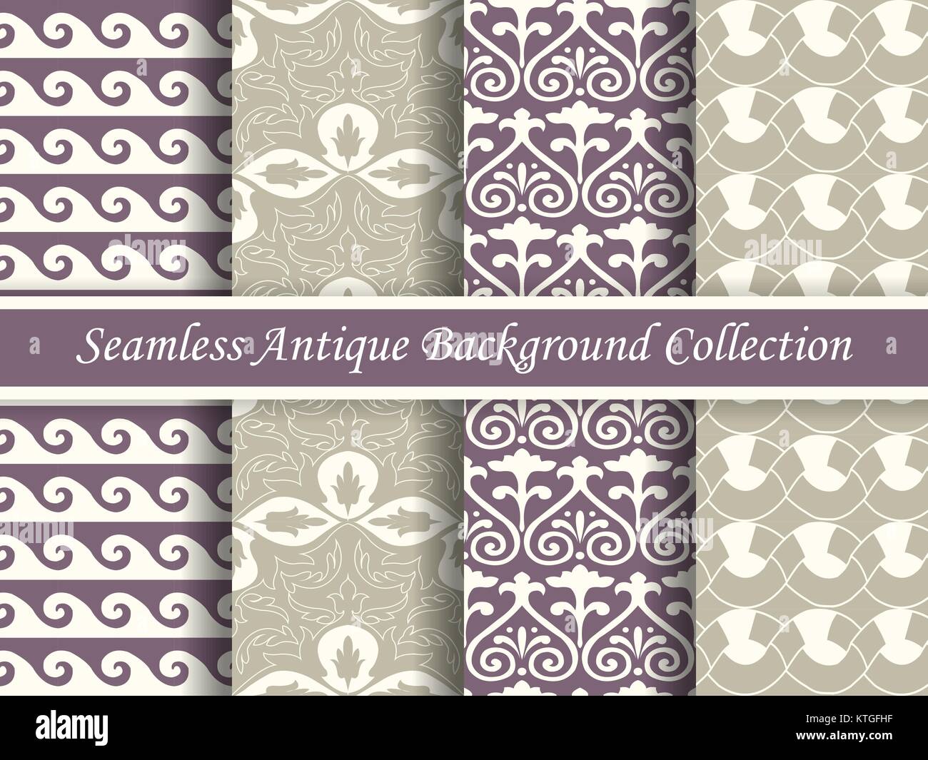 Antique seamless elegant purple tone background image collection Stock ...