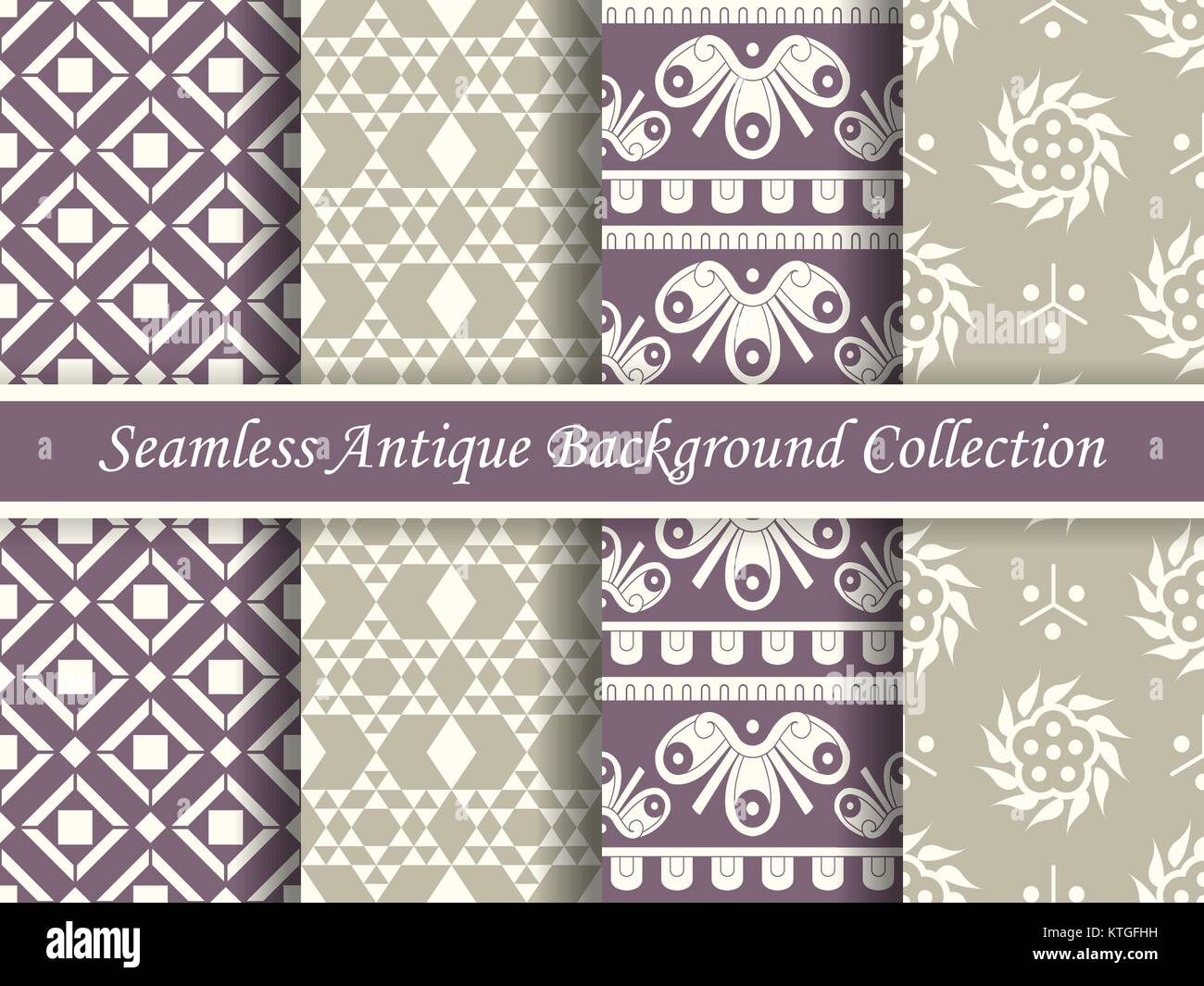 Antique seamless elegant purple tone background image collection Stock ...