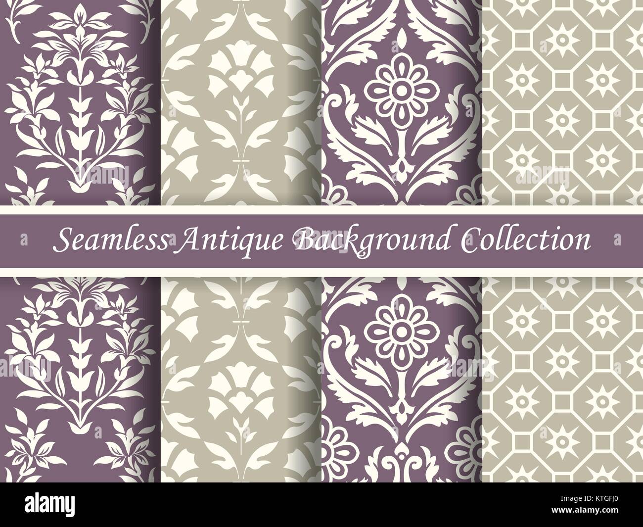 Antique seamless elegant purple tone background image collection Stock ...