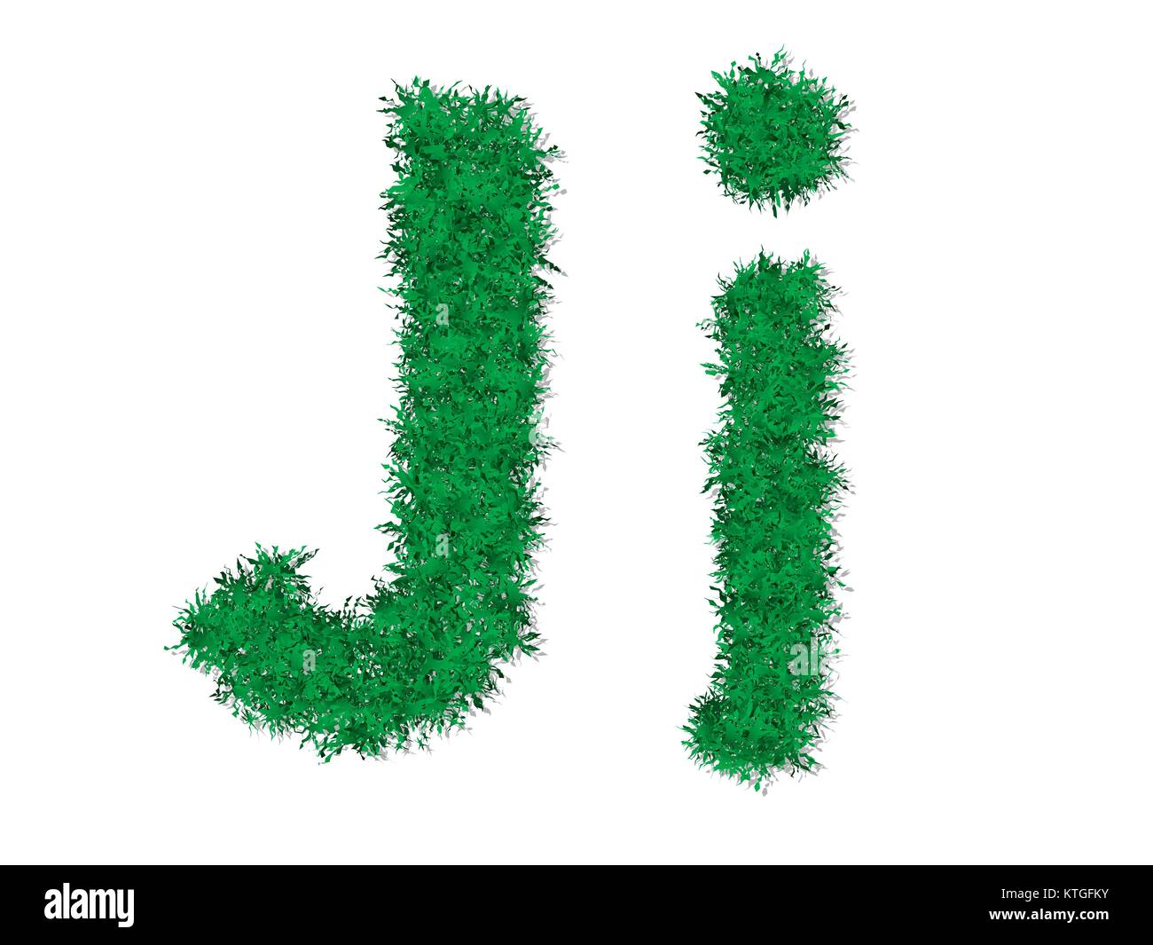 Vector Nature green grass uppercase and lowercase alphabet letter Stock ...