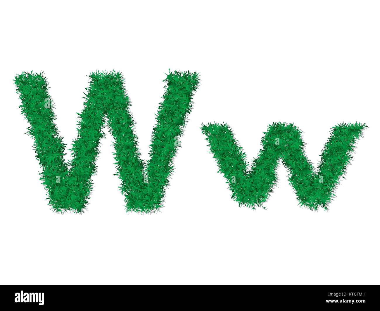 Vector Nature green grass uppercase and lowercase alphabet letter Stock ...