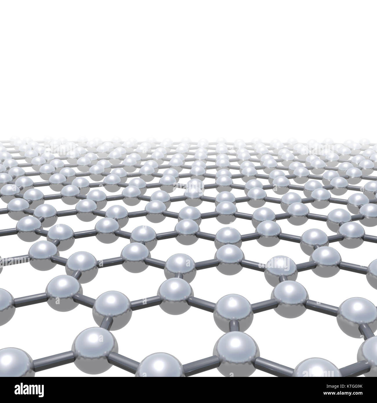 Graphene layer, schematic molecular model, hexagonal lattice made of ...