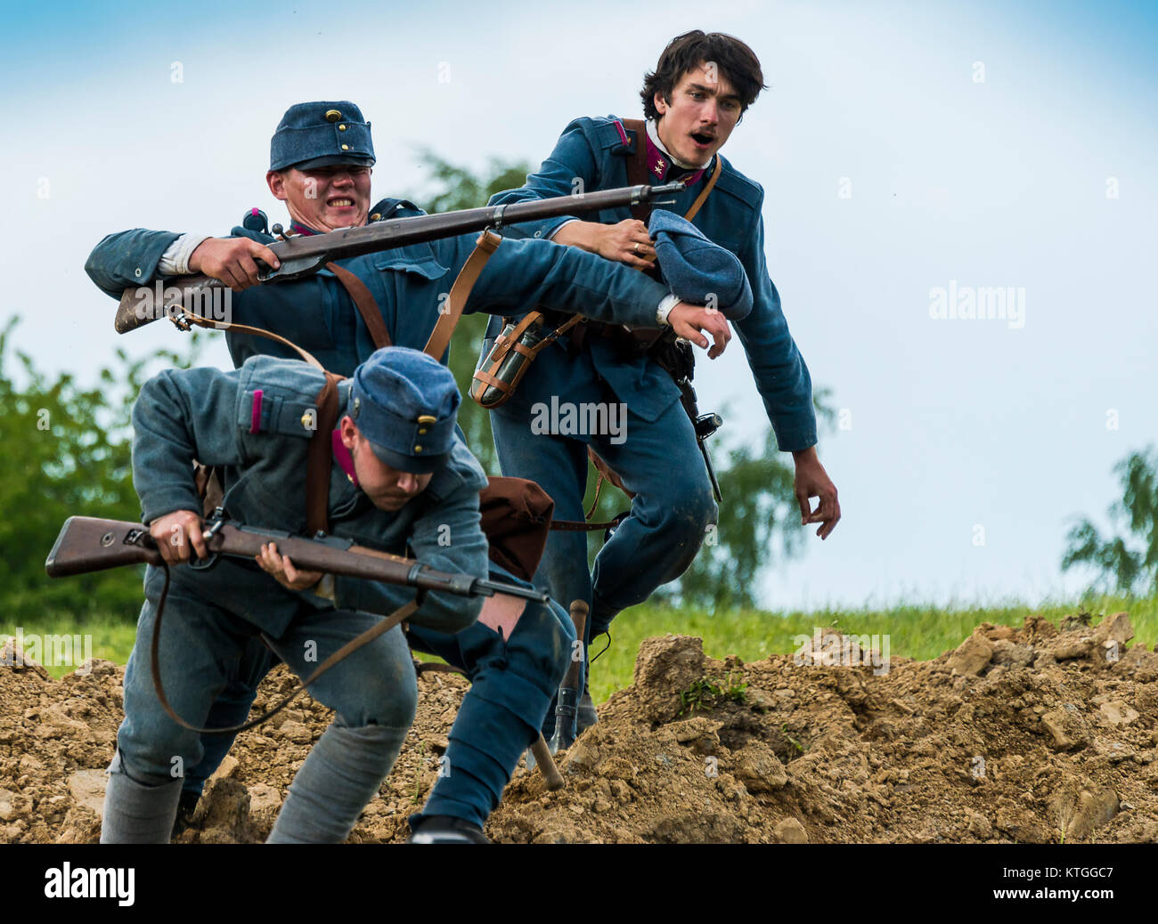 Snina, Slovakia - May 28, 2016: Military historical reconstruction ...