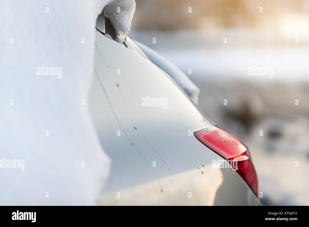 Car covered by snow, design background, design background, space for ...