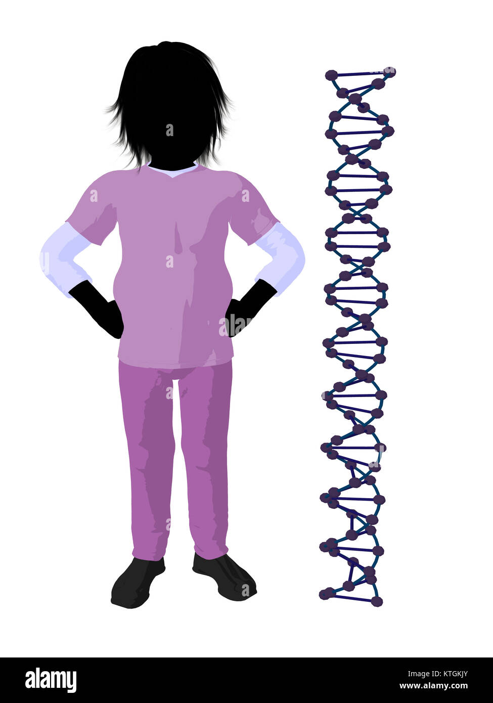 Boy doctor next to dna on a white background Stock Photo - Alamy