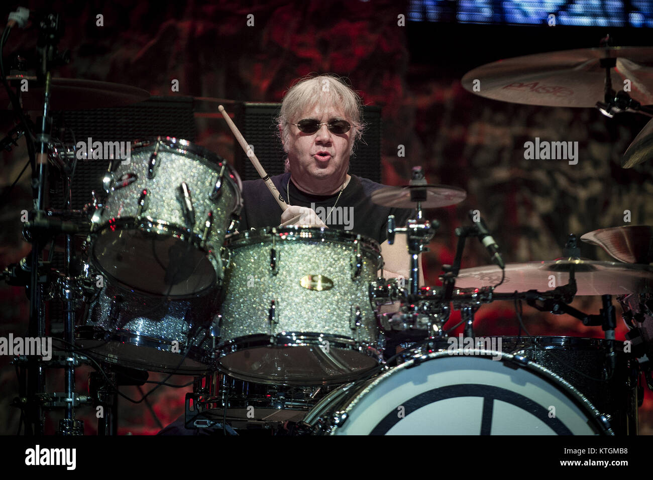 Deep Purple perform at the O2 Arena Featuring: Iain Paice Where: London ...