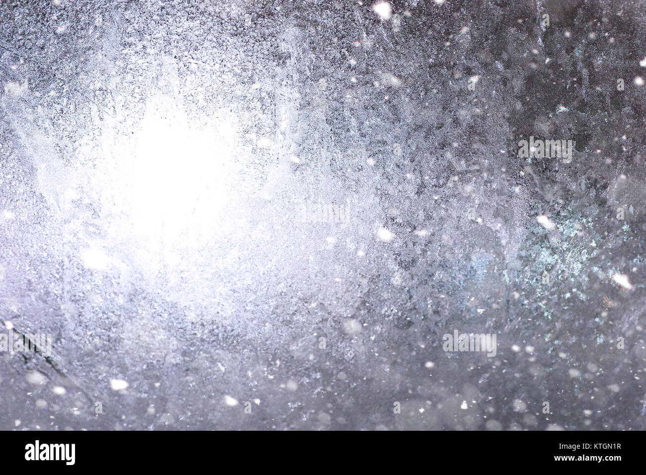 Texture of ice in winter. Pieces of frozen water on a street in the ...