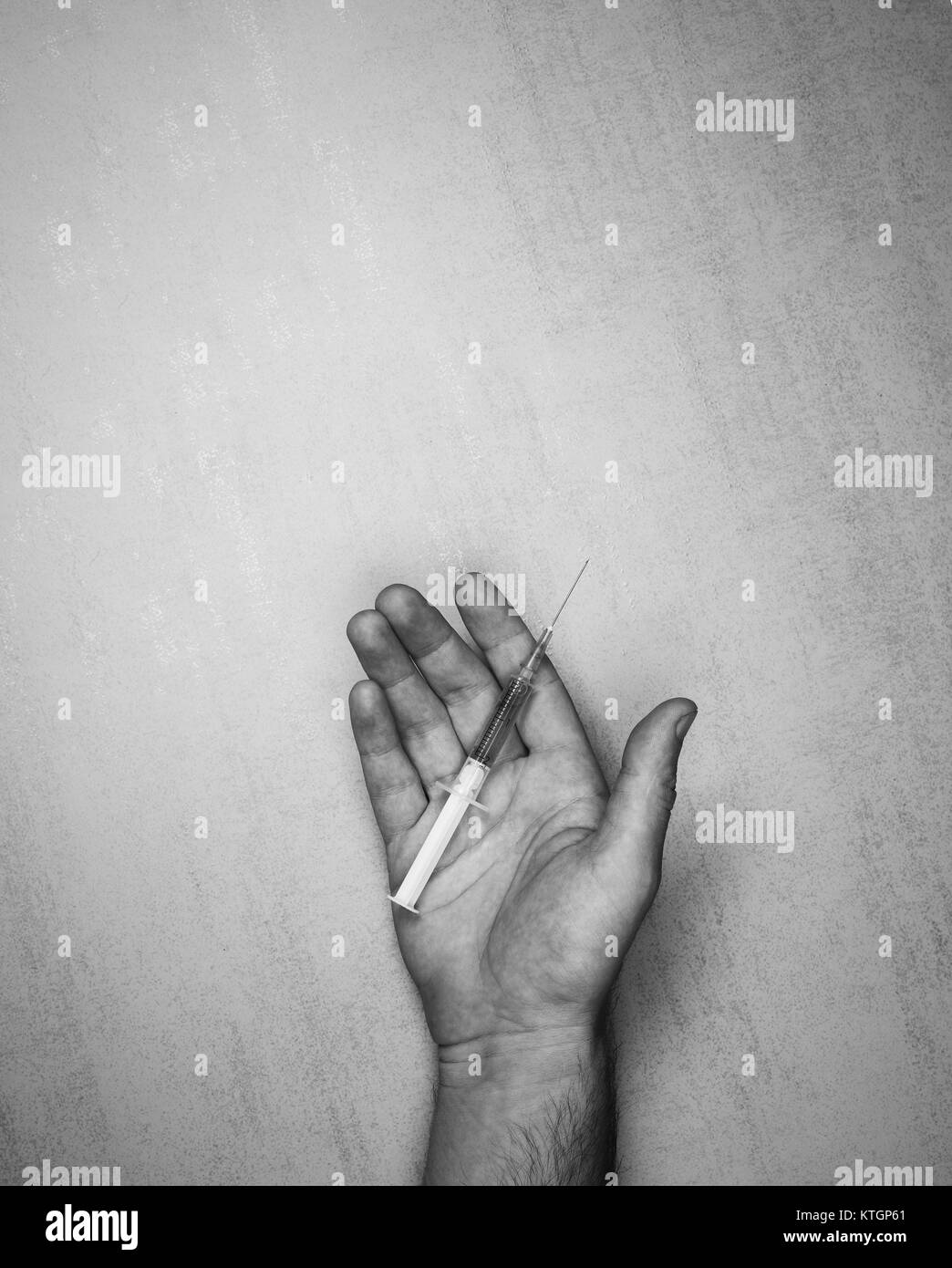 Male junkie drugs on Black and White Stock Photos & Images - Alamy