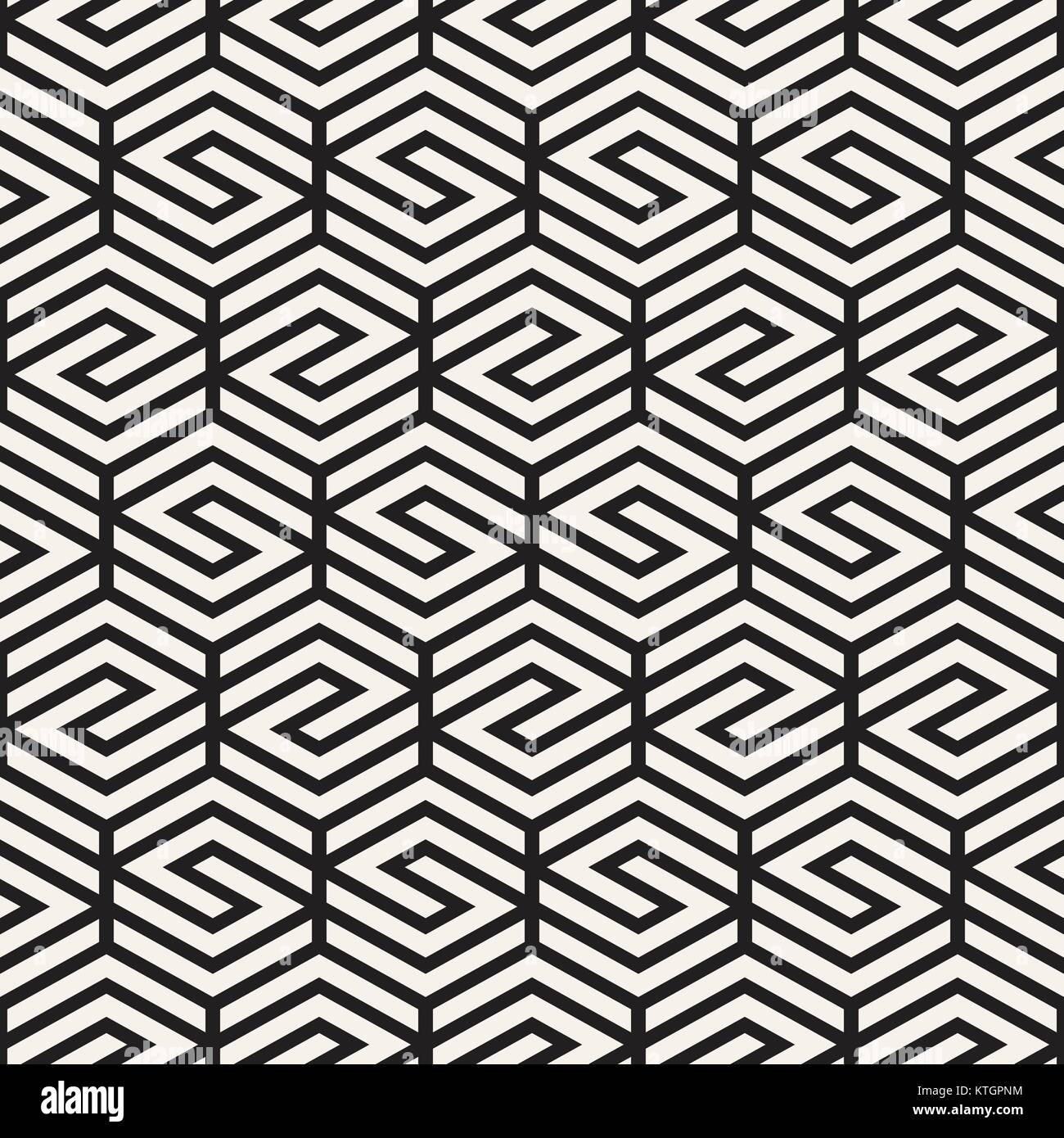 Vector seamless stripes pattern. Modern stylish texture with monochrome trellis. Repeating ...