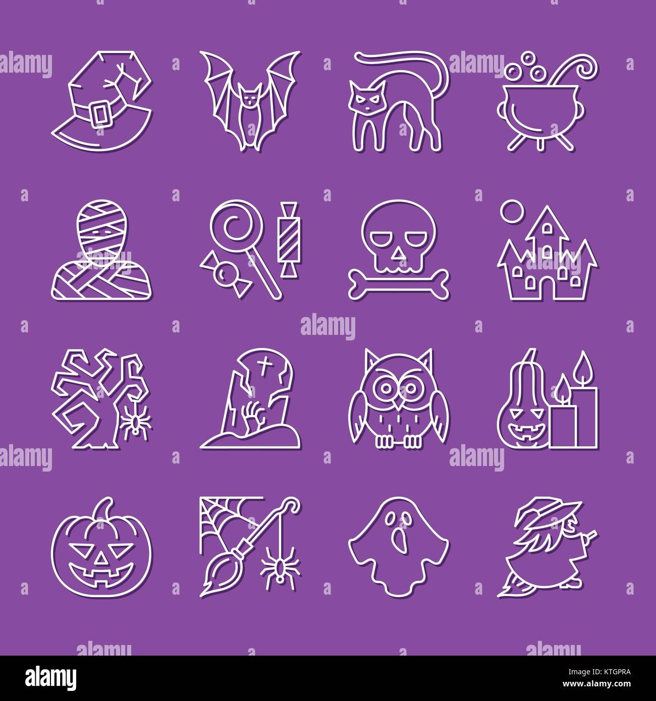 Horror book icon outline Stock Vector Images - Alamy