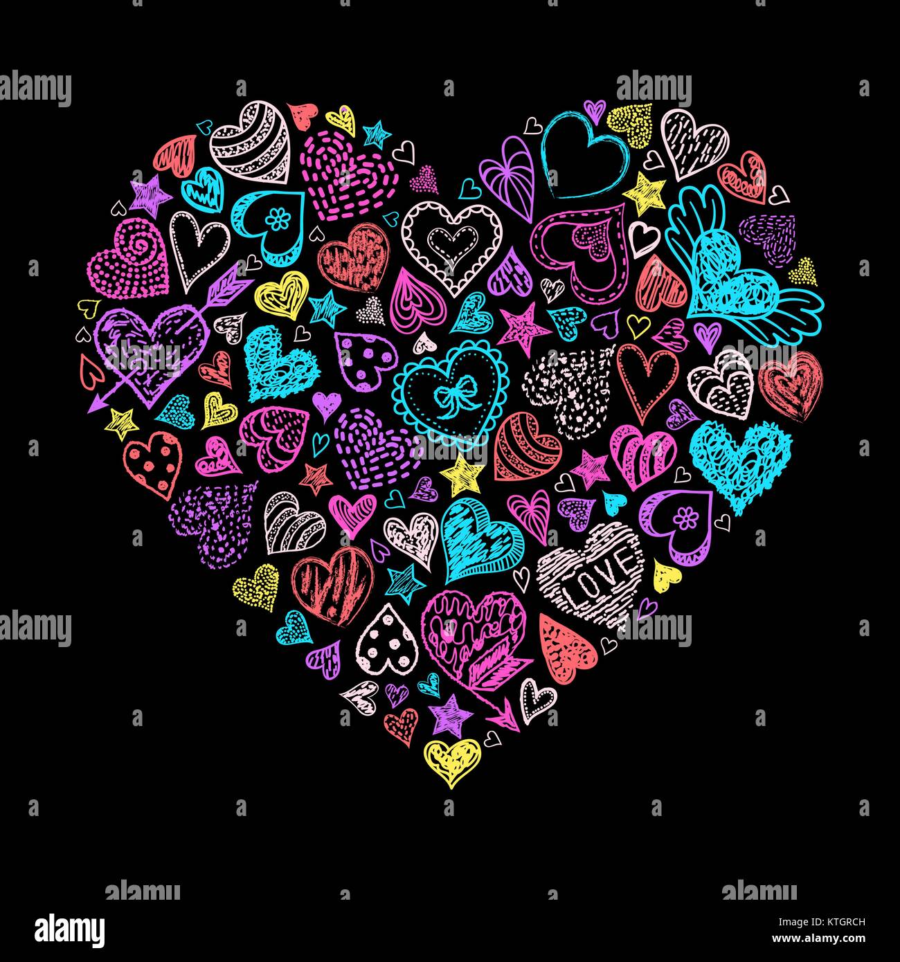 Colorful Valentines heart Stock Vector Image & Art - Alamy