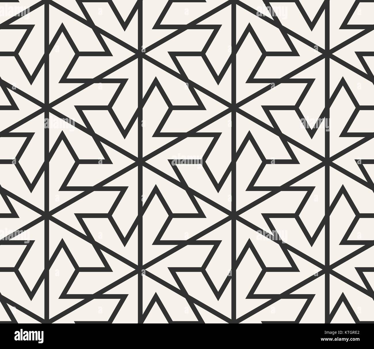 Vector Seamless Lines Pattern Modern Stylish Triangle Shapes Texture Repeating Geometric Tiles