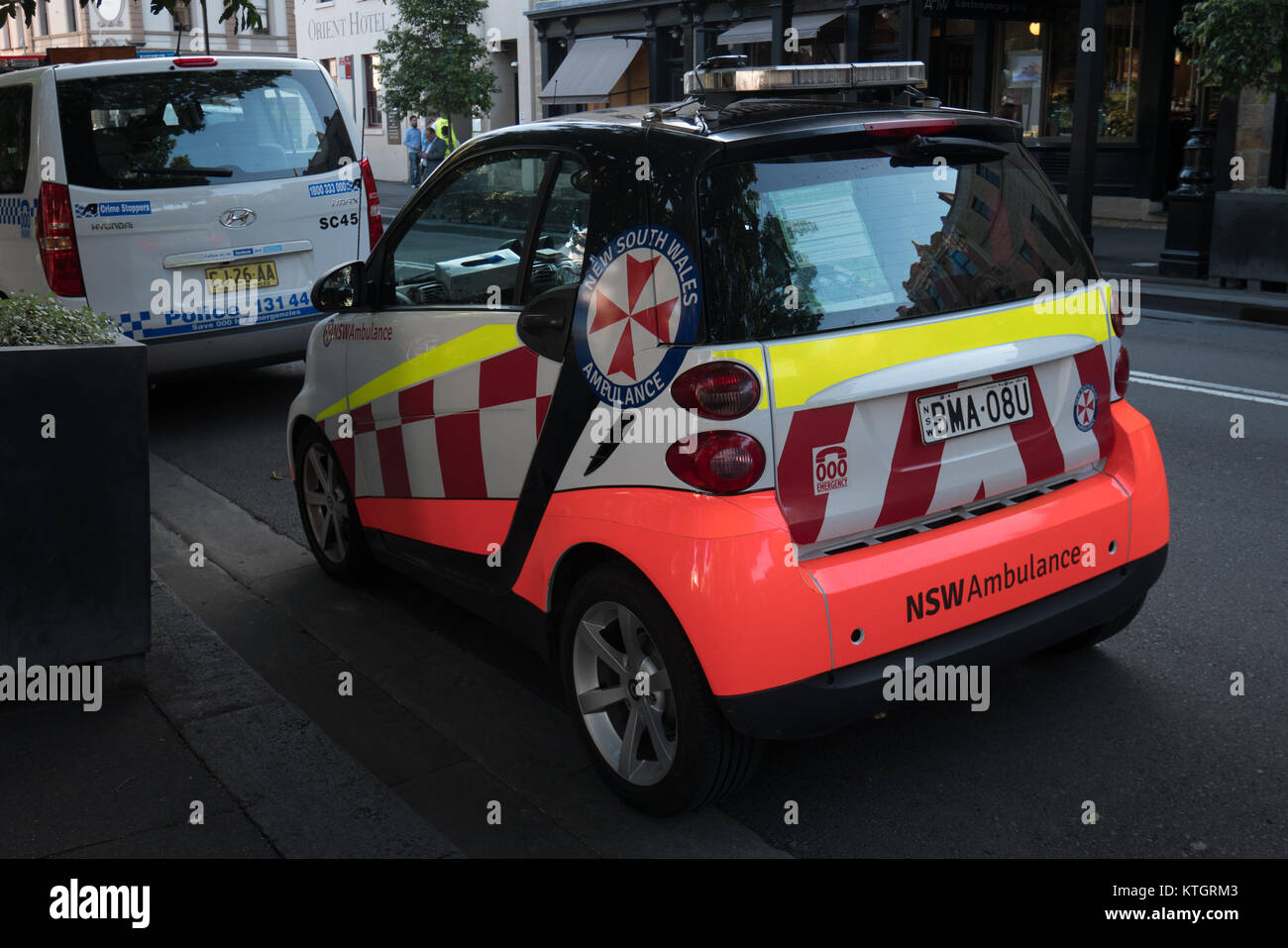 smart car as ambulance in sydney Stock Photo - Alamy