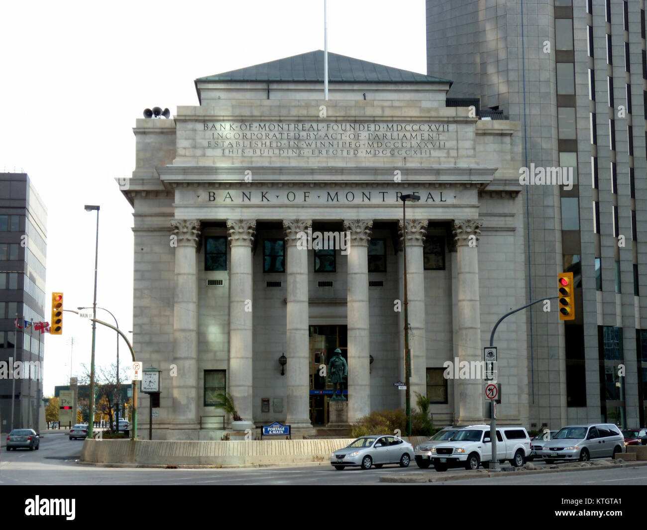 Bank of Montreal building at Portage and Main intersection in Winnipeg ...