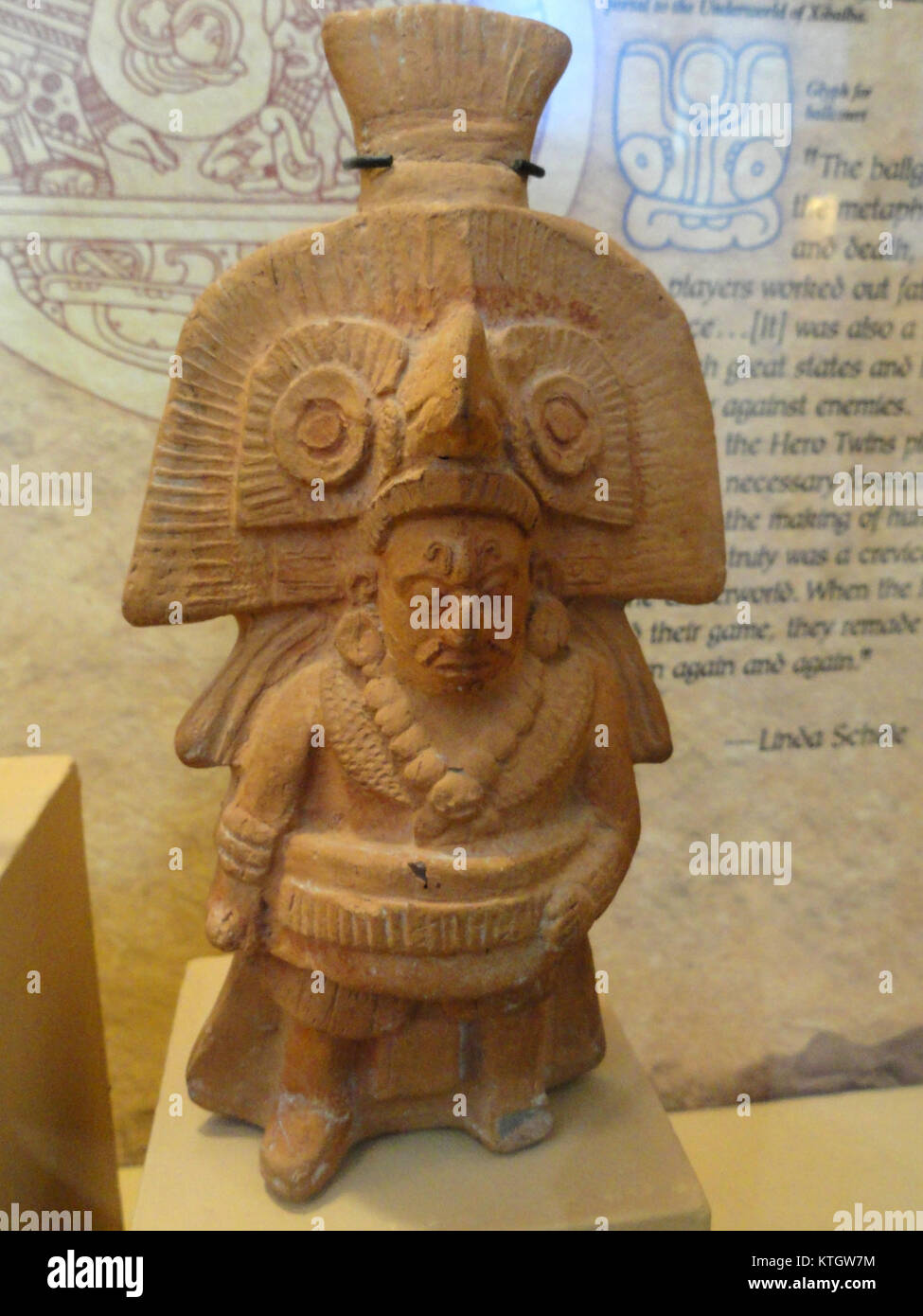Photograph of a Late Classic Mayan ball player whistle in Jaina style ...