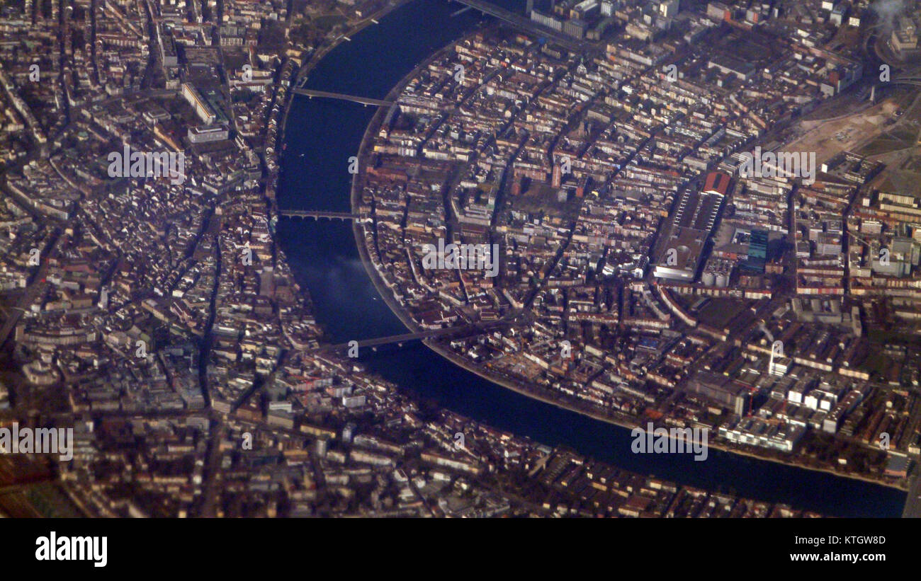Basel Luftbild 1 is an aerial photograph of Basel, Switzerland ...