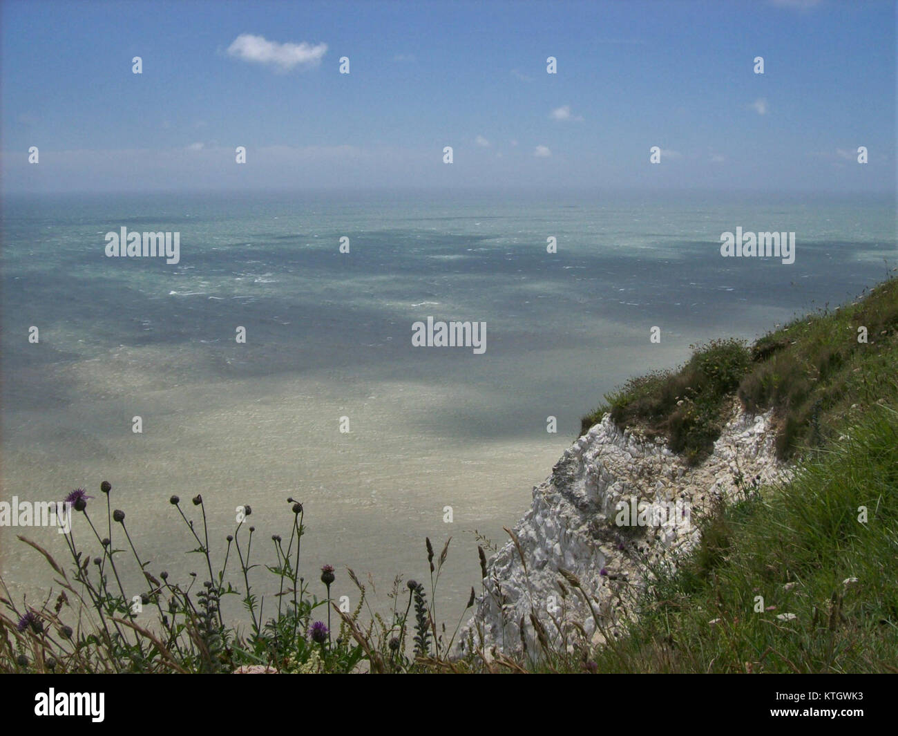This photograph of Beachy Head, a famous coastal landmark in England ...