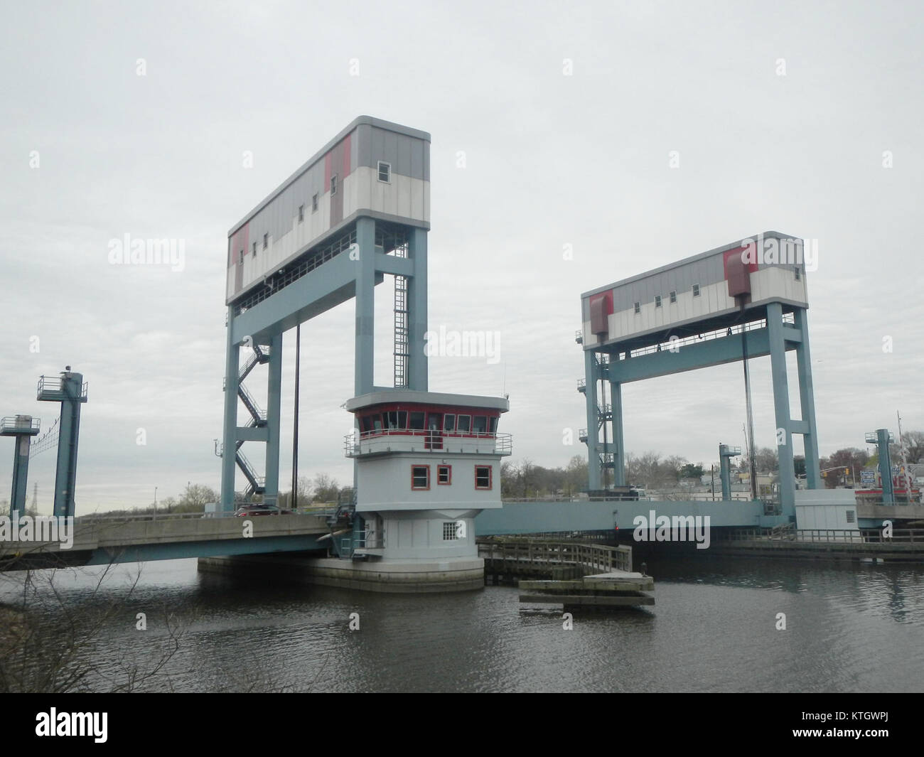 The Belleville Turnpike lift bridge, located in the southwest, is an ...