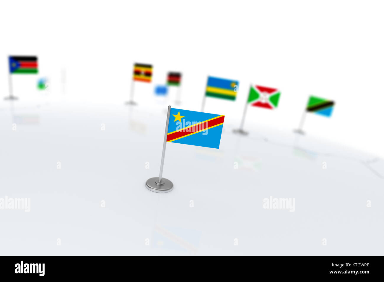 Democratic republic of the congo flag. Country flag with chrome ...