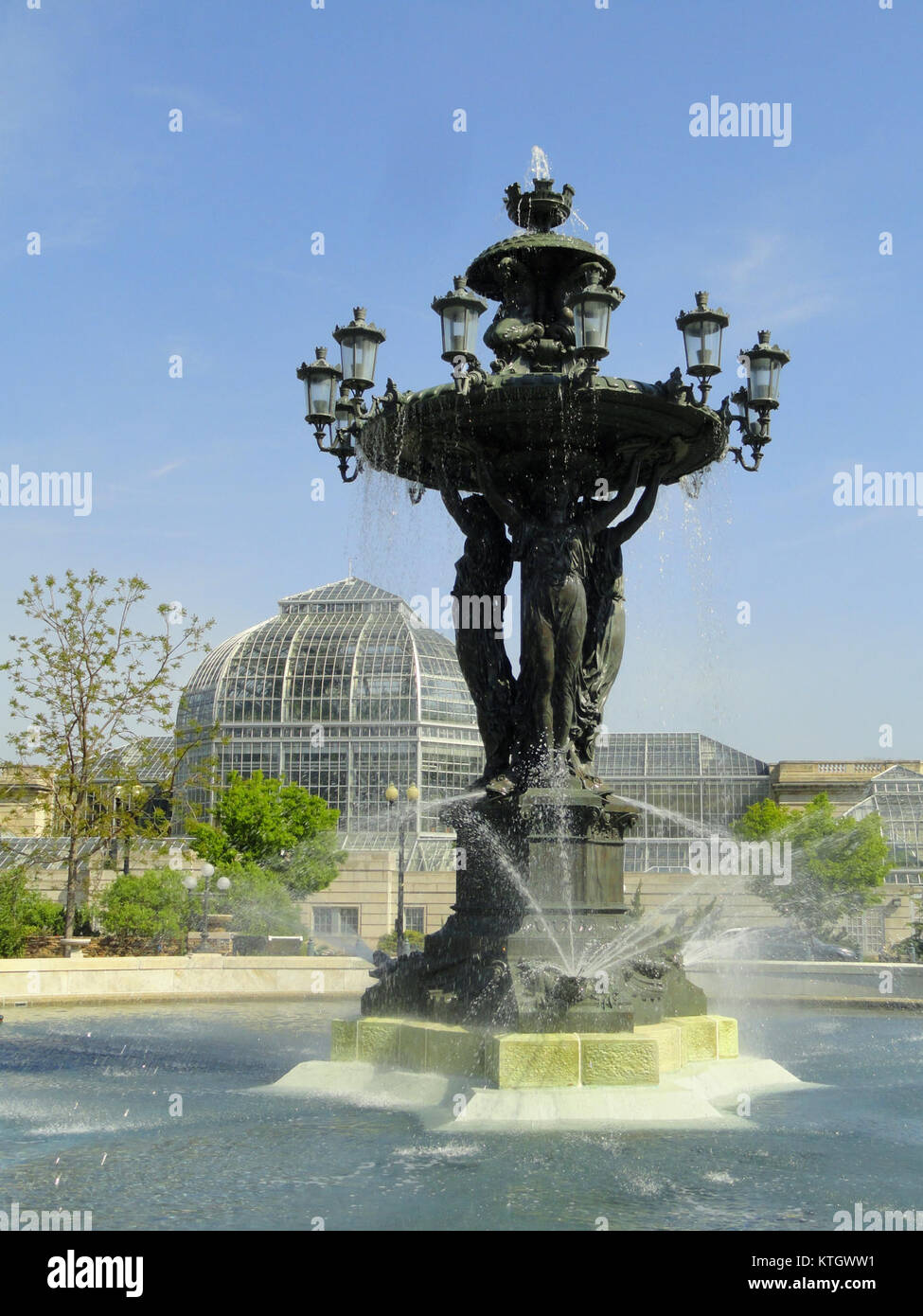 The Bartholdi Fountain, located in Washington, D.C., is a historical ...