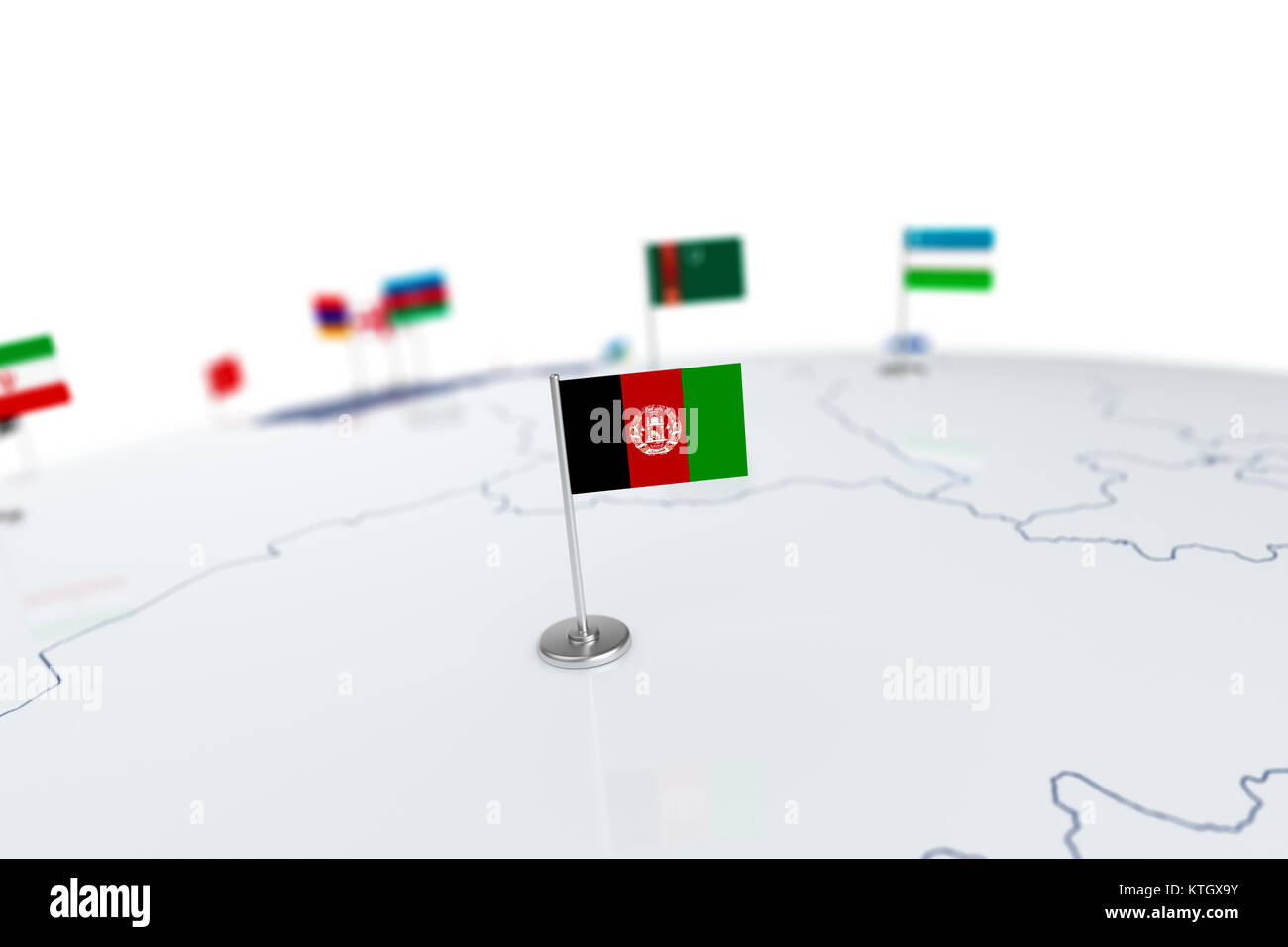 Afghanistan 3d map hi-res stock photography and images - Alamy