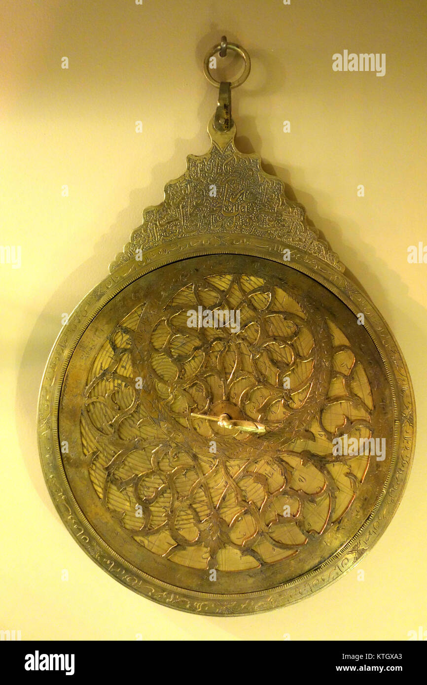 The astrolabe, a brass instrument, is a historical tool used for ...